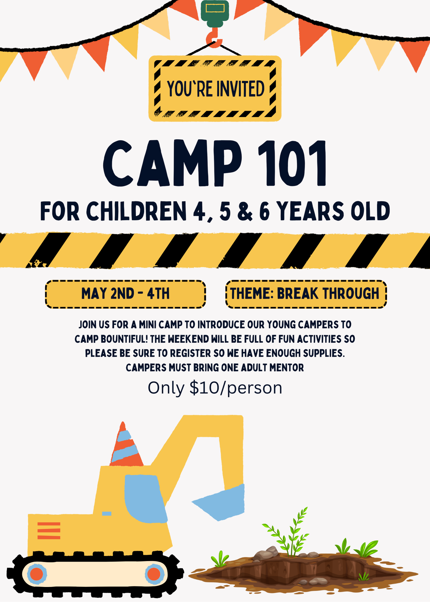NEW! Camp 101 for Children 4, 5, & 6 Years Old – Camp Bountiful