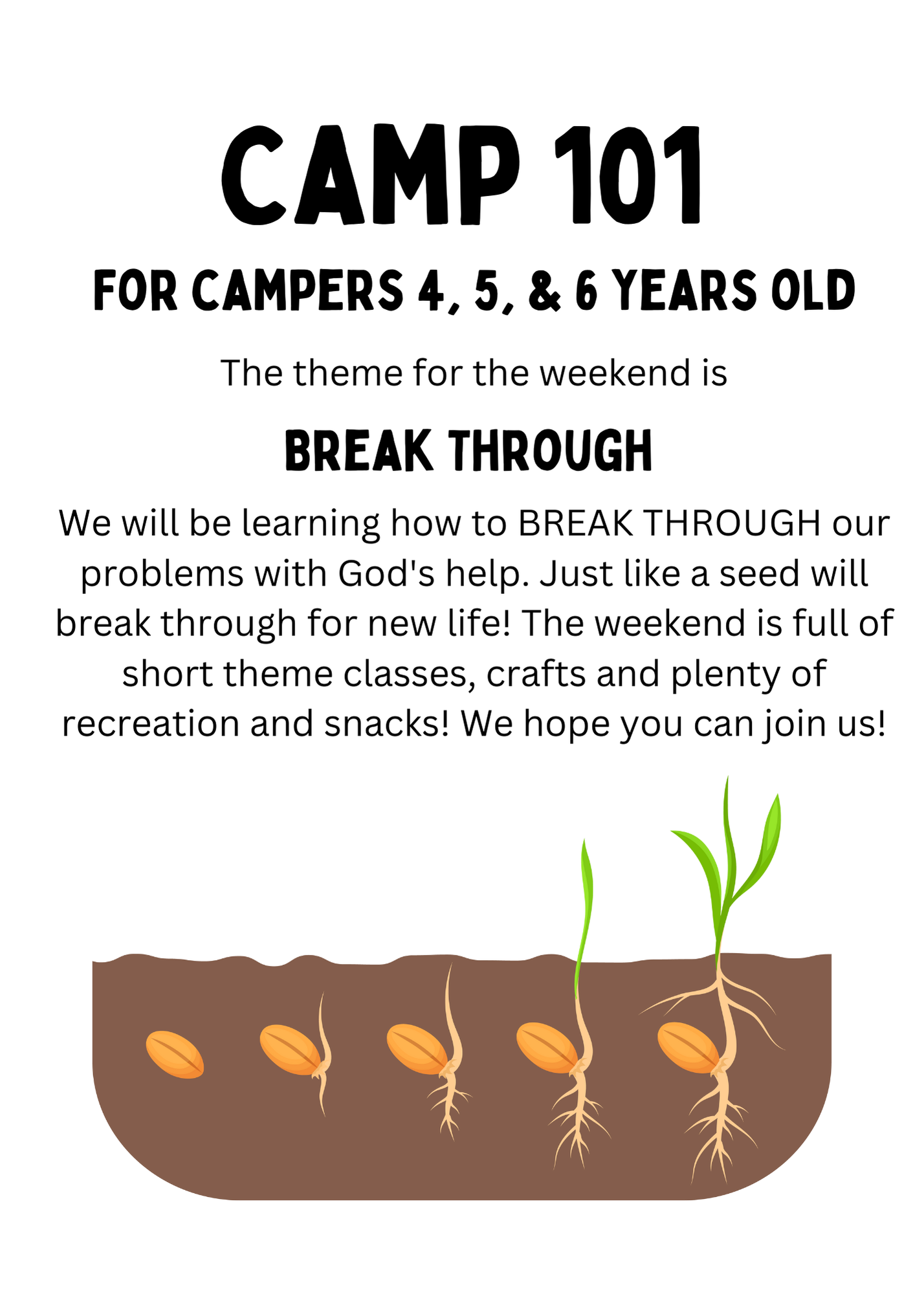 NEW! Camp 101 for Children 4, 5, & 6 Years Old – Camp Bountiful